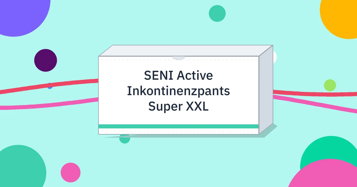 Symbolbild: Packung mit der Aufschrift SENI Active Inkontinenzpants Super XXL (PZN 19891504) – Verfügbarkeit und Bezug in Apotheken in Frankfurt am Main