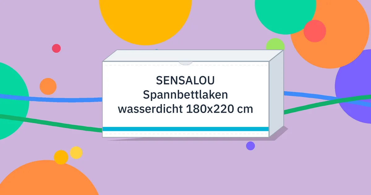 Symbolbild: Packung mit der Aufschrift SENSALOU Spannbettlaken wasserdicht 180x220 cm (PZN 20725886) – Verfügbarkeit und Bezug in Apotheken in Frankfurt am Main