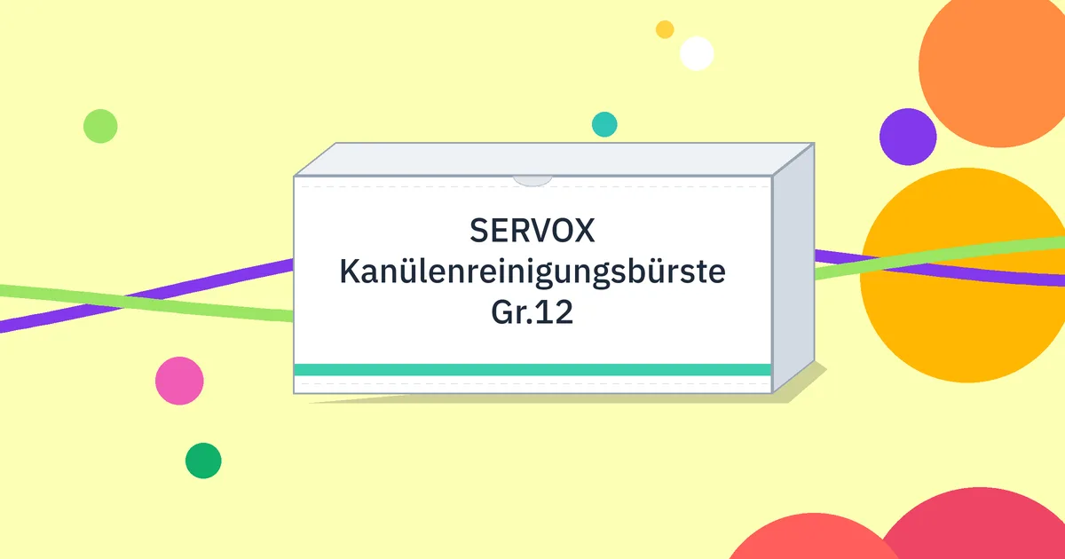 Symbolbild: Packung mit der Aufschrift SERVOX Kanülenreinigungsbürste Gr.12 (PZN 05496135) – Verfügbarkeit und Bezug in Apotheken in Frankfurt am Main