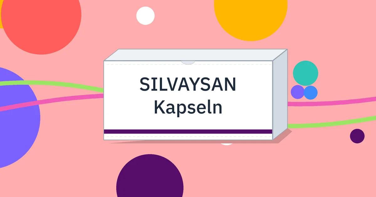 Symbolbild: Packung mit der Aufschrift SILVAYSAN Kapseln (PZN 08440508) – Verfügbarkeit und Bezug in Apotheken in Frankfurt am Main