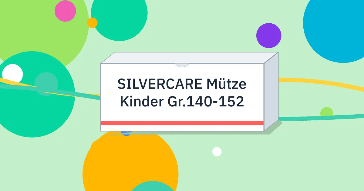 Symbolbild: Packung mit der Aufschrift SILVERCARE Mütze Kinder Gr.140-152 (PZN 01110831) – Verfügbarkeit und Bezug in Apotheken in Frankfurt am Main