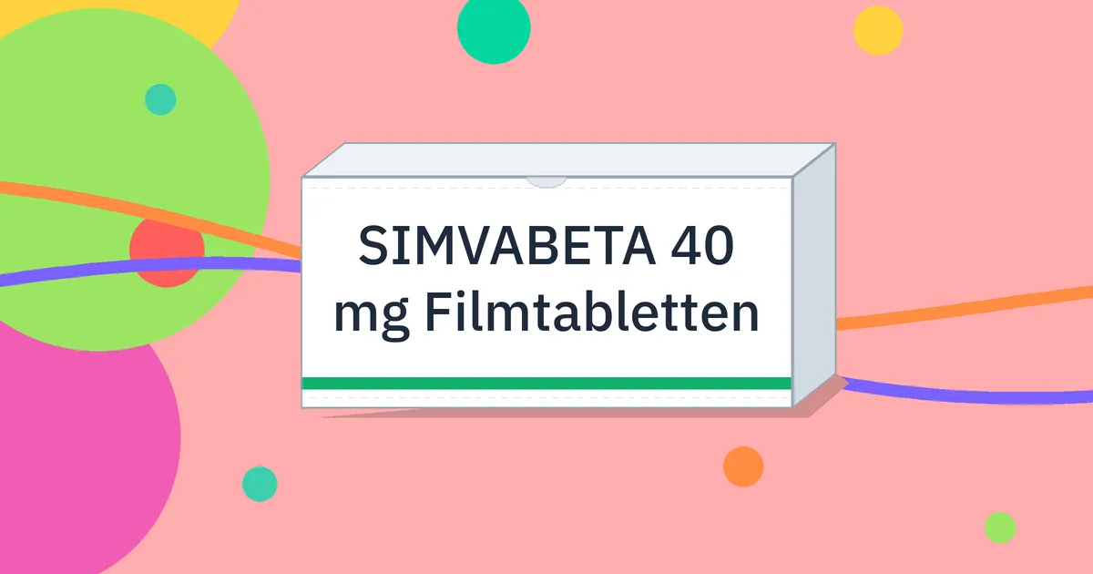 Symbolbild: Packung mit der Aufschrift SIMVABETA 40 mg Filmtabletten (PZN 03241193) – Verfügbarkeit und Bezug in Apotheken in Frankfurt am Main