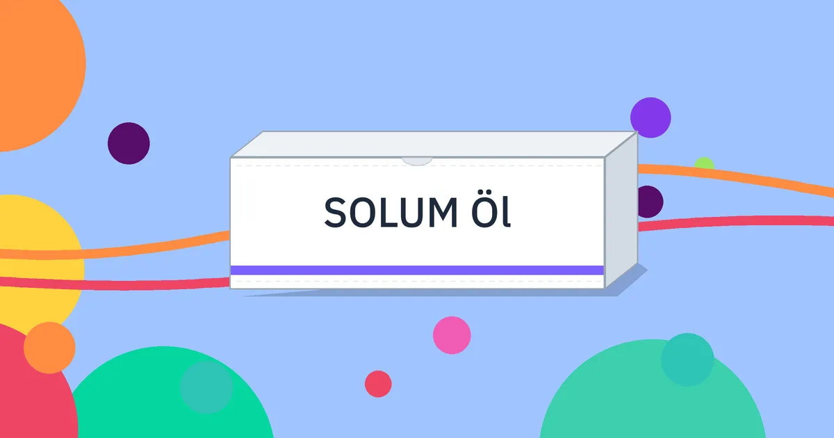Symbolbild: Packung mit der Aufschrift SOLUM Öl (PZN 01448493) – Verfügbarkeit und Bezug in Apotheken in Frankfurt am Main