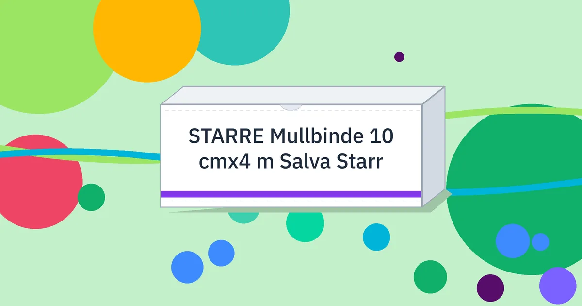 Symbolbild: Packung mit der Aufschrift STARRE Mullbinde 10 cmx4 m Salva Starr (PZN 17152079) – Verfügbarkeit und Bezug in Apotheken in Frankfurt am Main