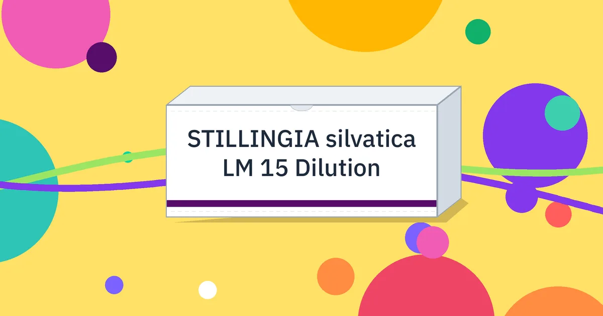 Symbolbild: Packung mit der Aufschrift STILLINGIA silvatica LM 15 Dilution (PZN 13201415) – Verfügbarkeit und Bezug in Apotheken in Frankfurt am Main