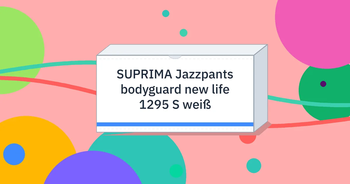Symbolbild: Packung mit der Aufschrift SUPRIMA Jazzpants bodyguard new life 1295 S weiß (PZN 18401159) – Verfügbarkeit und Bezug in Apotheken in Frankfurt am Main