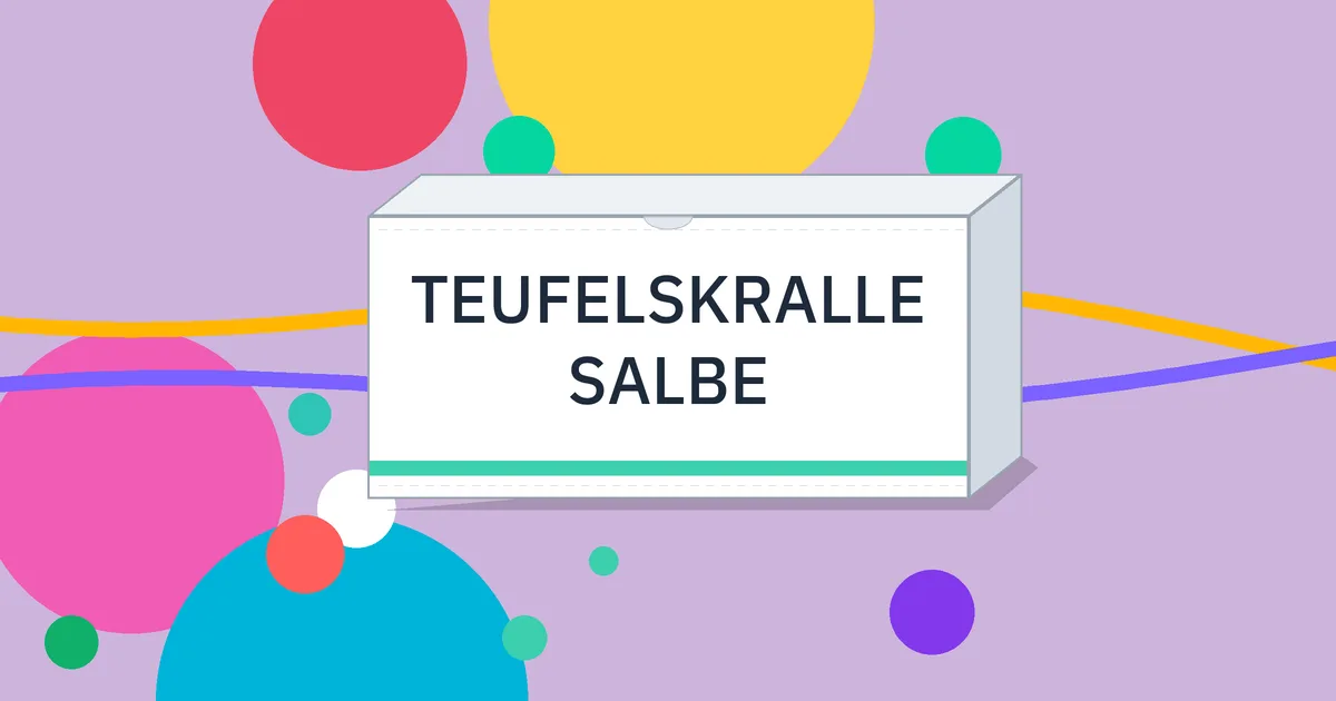 Symbolbild: Packung mit der Aufschrift TEUFELSKRALLE SALBE (PZN 13584333) – Verfügbarkeit und Bezug in Apotheken in Frankfurt am Main