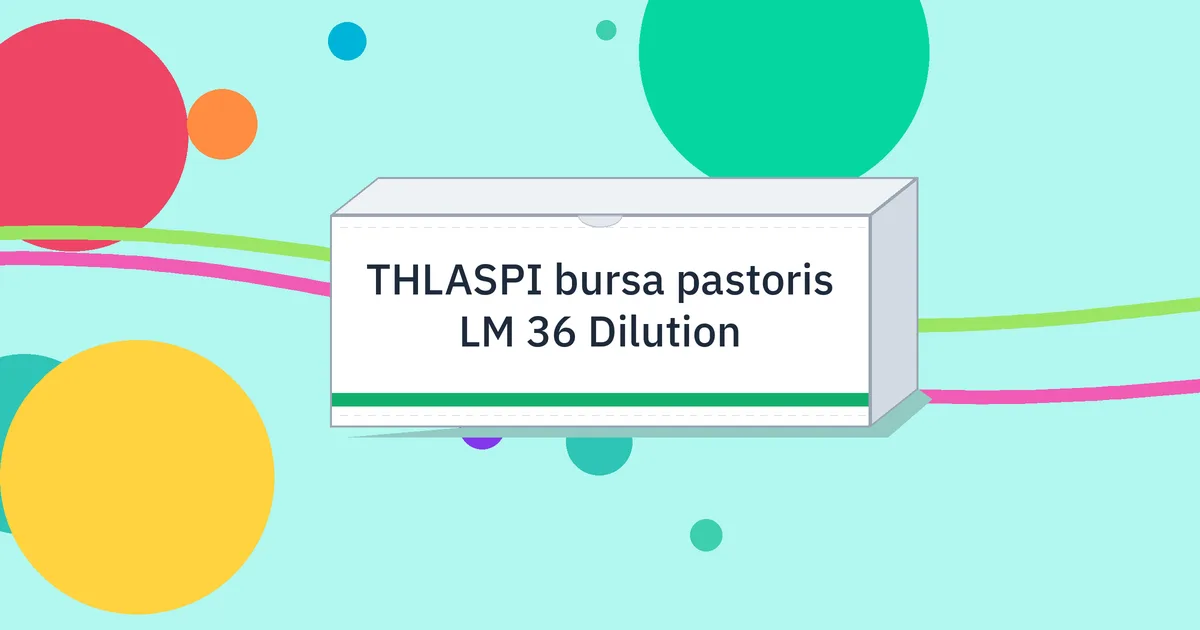 Symbolbild: Packung mit der Aufschrift THLASPI bursa pastoris LM 36 Dilution (PZN 13221872) – Verfügbarkeit und Bezug in Apotheken in Frankfurt am Main