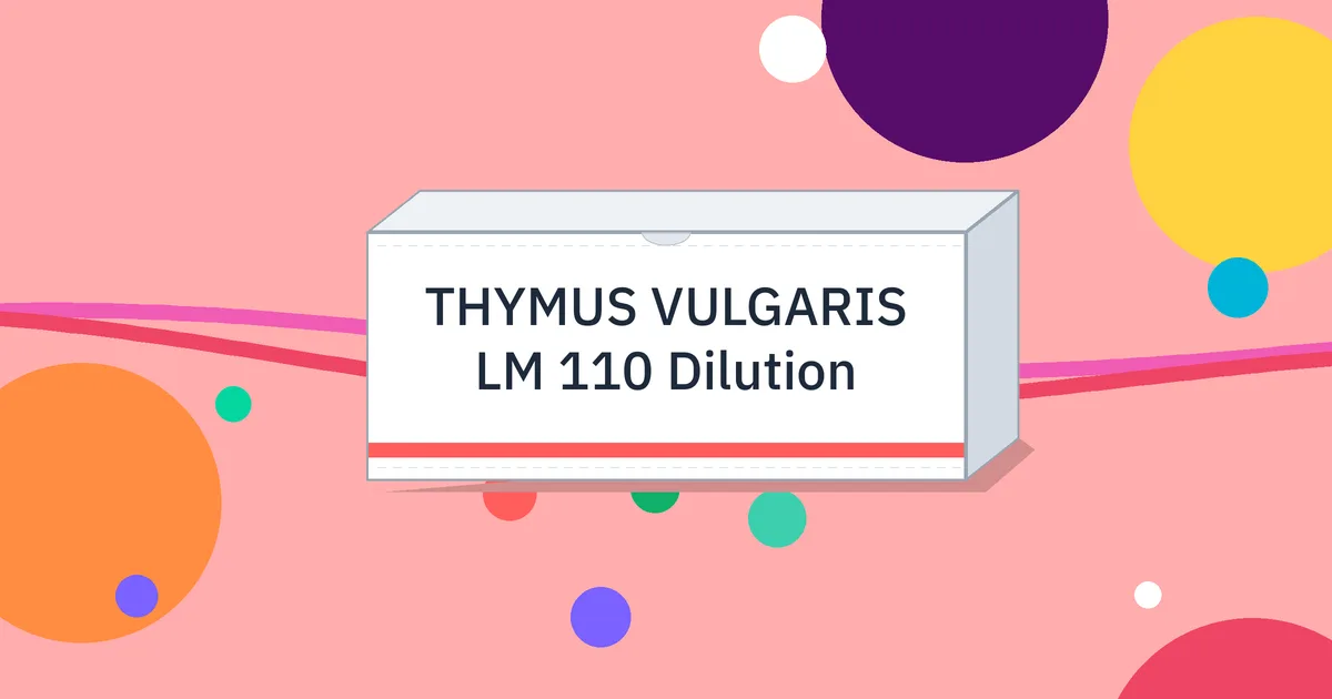 Symbolbild: Packung mit der Aufschrift THYMUS VULGARIS LM 110 Dilution (PZN 13223718) – Verfügbarkeit und Bezug in Apotheken in Frankfurt am Main