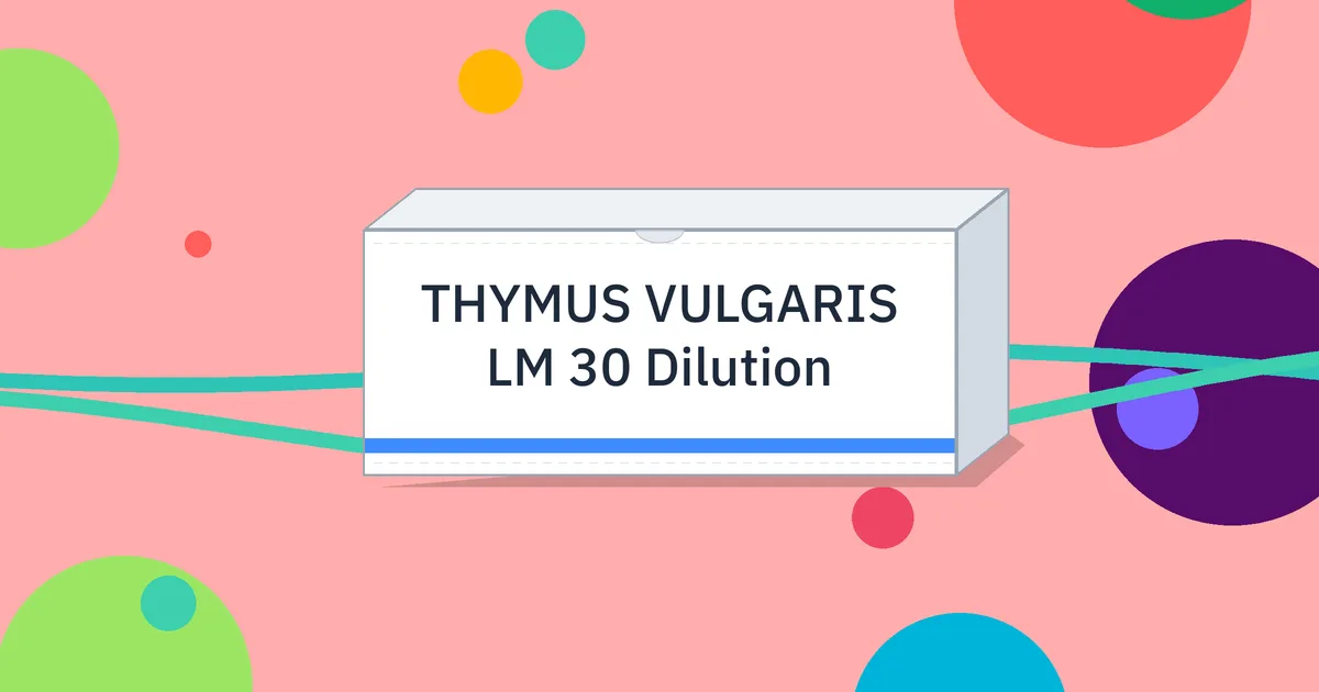 Symbolbild: Packung mit der Aufschrift THYMUS VULGARIS LM 30 Dilution (PZN 13223629) – Verfügbarkeit und Bezug in Apotheken in Frankfurt am Main