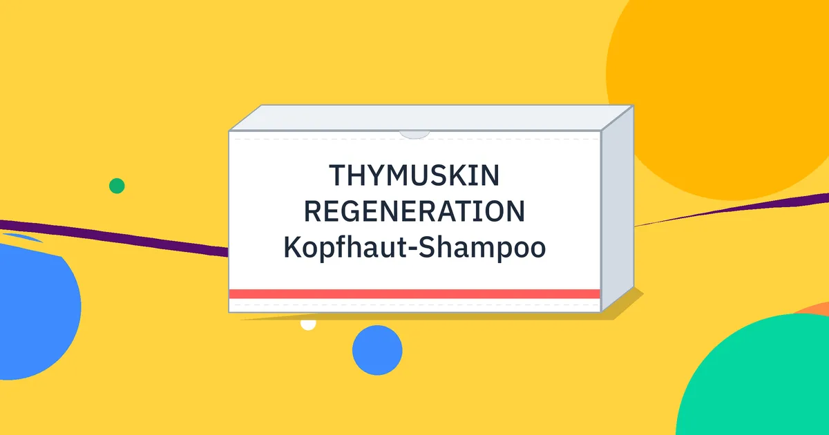 Symbolbild: Packung mit der Aufschrift THYMUSKIN REGENERATION Kopfhaut-Shampoo (PZN 14179304) – Verfügbarkeit und Bezug in Apotheken in Frankfurt am Main