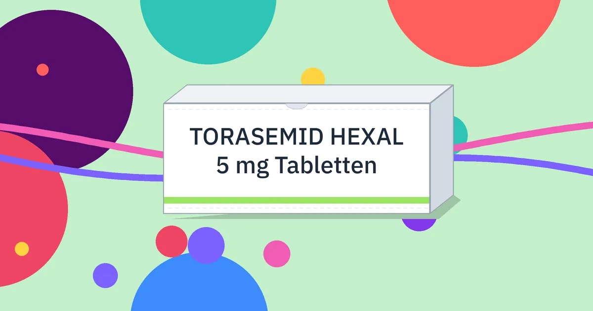 Symbolbild: Packung mit der Aufschrift TORASEMID HEXAL 5 mg Tabletten (PZN 04008599) – Verfügbarkeit und Bezug in Apotheken in Frankfurt am Main