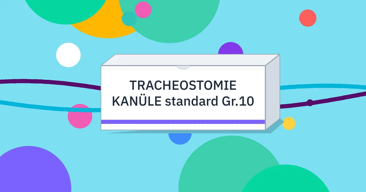Symbolbild: Packung mit der Aufschrift TRACHEOSTOMIE KANÜLE standard Gr.10 (PZN 09224296) – Verfügbarkeit und Bezug in Apotheken in Frankfurt am Main