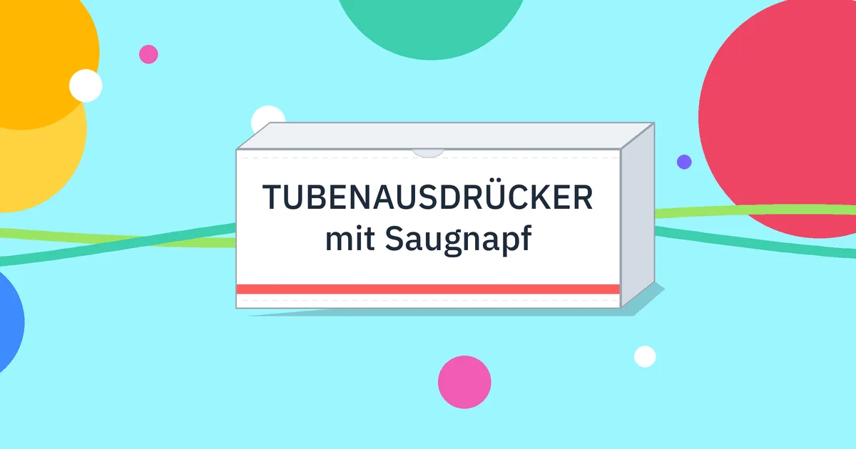 Symbolbild: Packung mit der Aufschrift TUBENAUSDRÜCKER mit Saugnapf (PZN 06093563) – Verfügbarkeit und Bezug in Apotheken in Frankfurt am Main