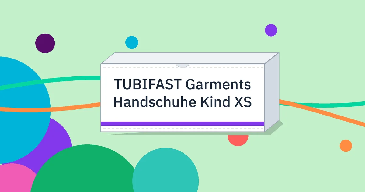 Symbolbild: Packung mit der Aufschrift TUBIFAST Garments Handschuhe Kind XS (PZN 10058006) – Verfügbarkeit und Bezug in Apotheken in Frankfurt am Main