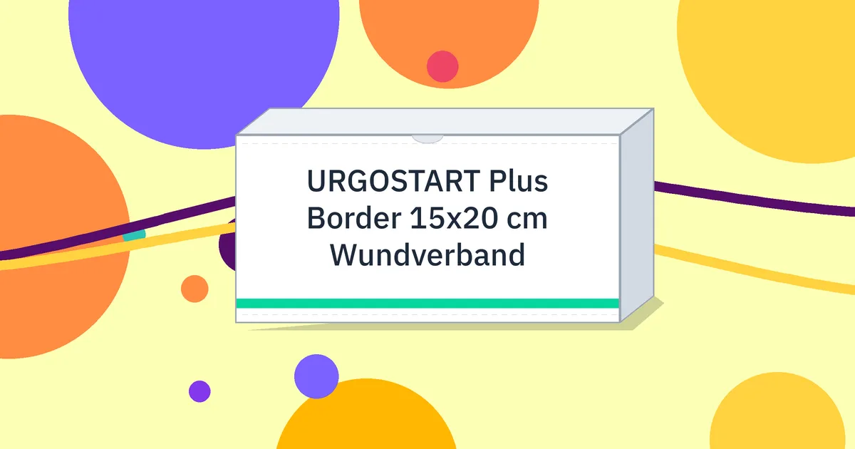 Symbolbild: Packung mit der Aufschrift URGOSTART Plus Border 15x20 cm Wundverband (PZN 12898957) – Verfügbarkeit und Bezug in Apotheken in Frankfurt am Main