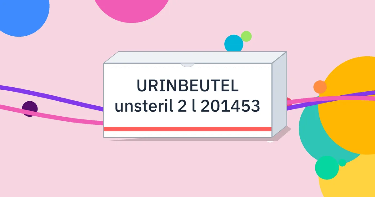 Symbolbild: Packung mit der Aufschrift URINBEUTEL unsteril 2 l 201453 (PZN 04755209) – Verfügbarkeit und Bezug in Apotheken in Frankfurt am Main