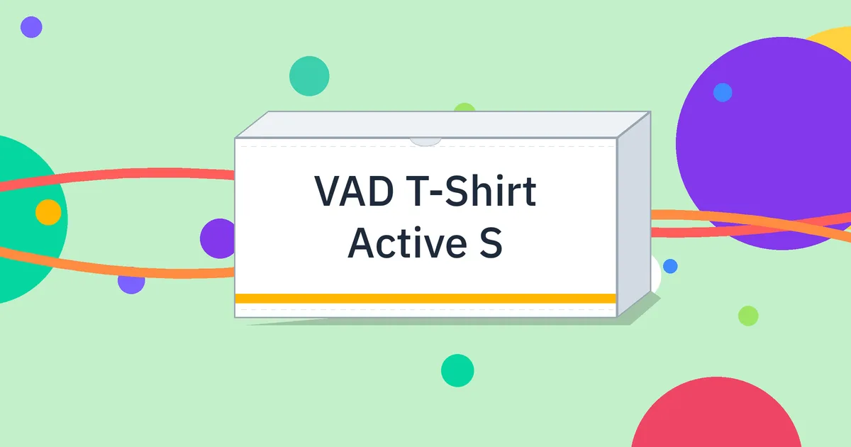 Symbolbild: Packung mit der Aufschrift VAD T-Shirt Active S (PZN 18500298) – Verfügbarkeit und Bezug in Apotheken in Frankfurt am Main