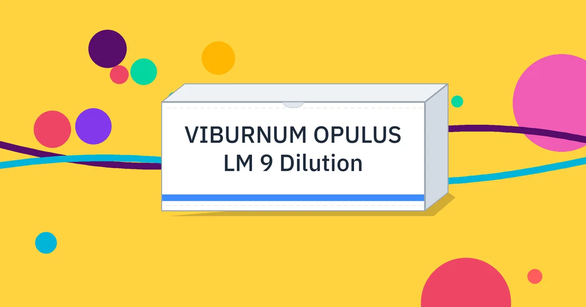 Symbolbild: Packung mit der Aufschrift VIBURNUM OPULUS LM 9 Dilution (PZN 13270793) – Verfügbarkeit und Bezug in Apotheken in Frankfurt am Main