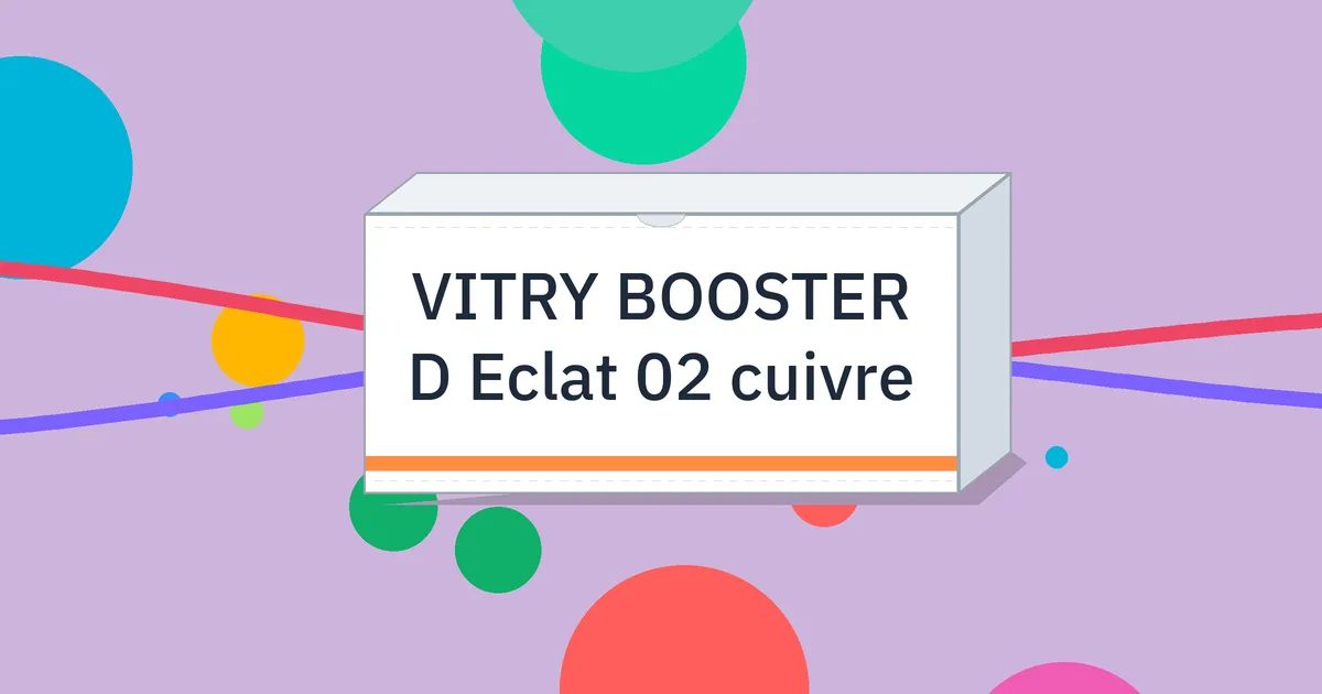 Symbolbild: Packung mit der Aufschrift VITRY BOOSTER D Eclat 02 cuivre (PZN 20796596) – Verfügbarkeit und Bezug in Apotheken in Frankfurt am Main