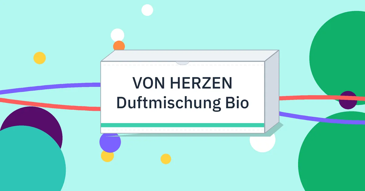 Symbolbild: Packung mit der Aufschrift VON HERZEN Duftmischung Bio (PZN 20032108) – Verfügbarkeit und Bezug in Apotheken in Frankfurt am Main