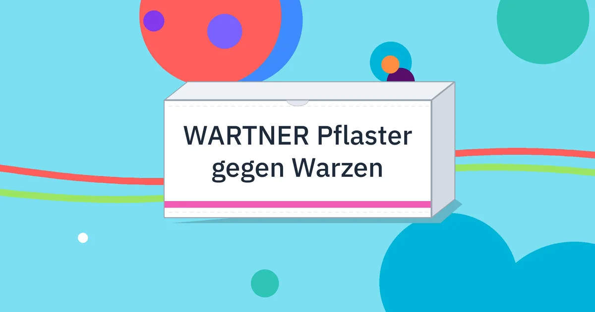 Symbolbild: Packung mit der Aufschrift WARTNER Pflaster gegen Warzen (PZN 15328545) – Verfügbarkeit und Bezug in Apotheken in Frankfurt am Main