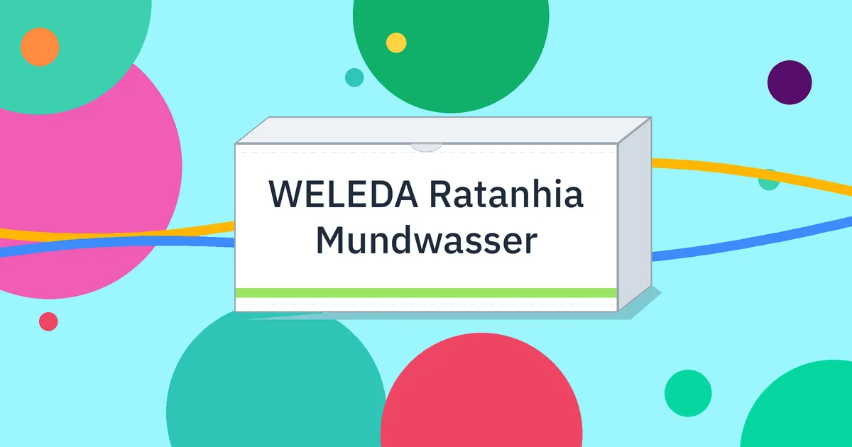 Symbolbild: Packung mit der Aufschrift WELEDA Ratanhia Mundwasser (PZN 00506596) – Verfügbarkeit und Bezug in Apotheken in Frankfurt am Main