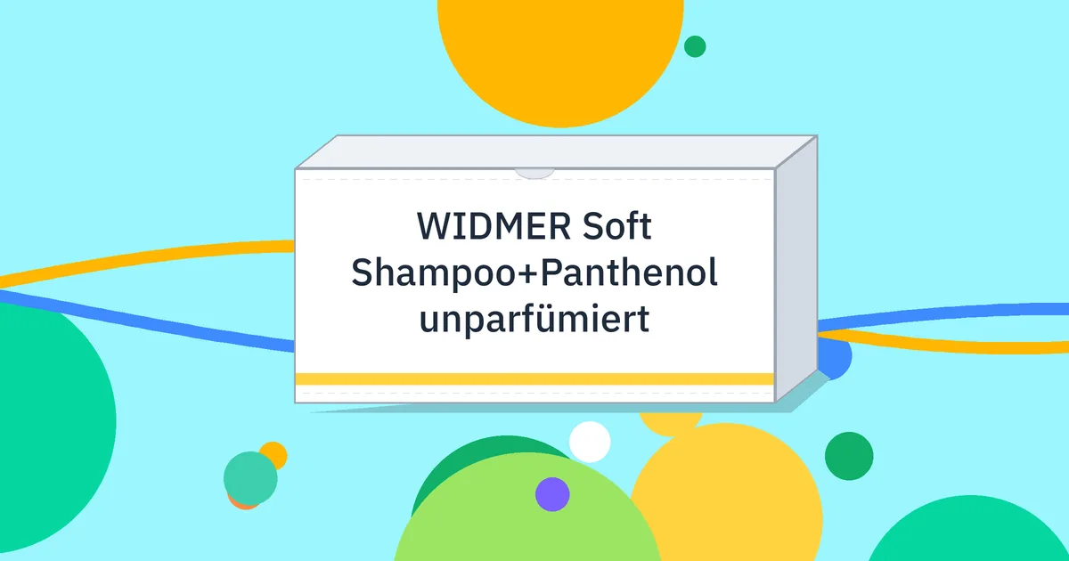 Symbolbild: Packung mit der Aufschrift WIDMER Soft Shampoo+Panthenol unparfümiert (PZN 09949237) – Verfügbarkeit und Bezug in Apotheken in Frankfurt am Main