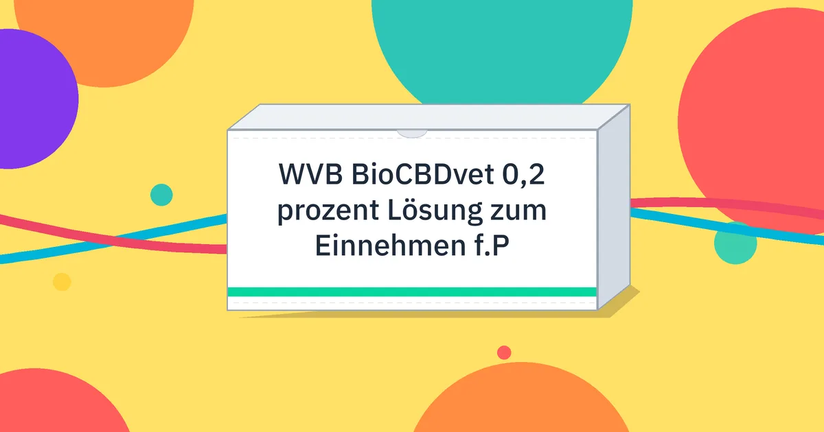 Symbolbild: Packung mit der Aufschrift WVB BioCBDvet 0,2 prozent Lösung zum Einnehmen f.P (PZN 17161931) – Verfügbarkeit und Bezug in Apotheken in Frankfurt am Main