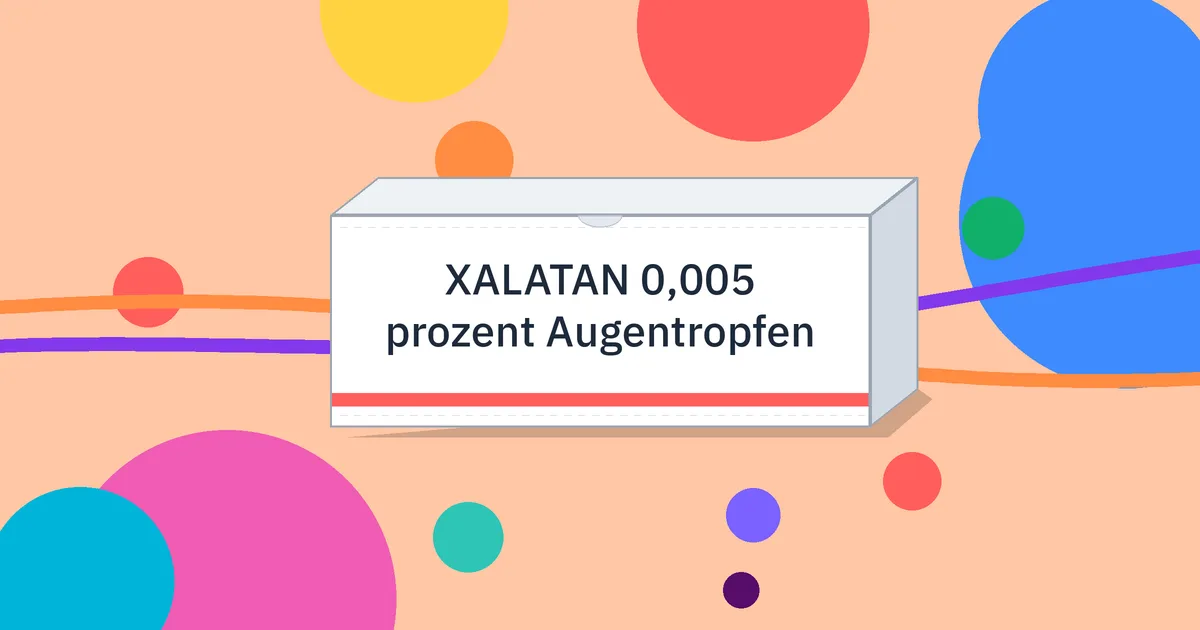Symbolbild: Packung mit der Aufschrift XALATAN 0,005 prozent Augentropfen (PZN 10268212) – Verfügbarkeit und Bezug in Apotheken in Frankfurt am Main