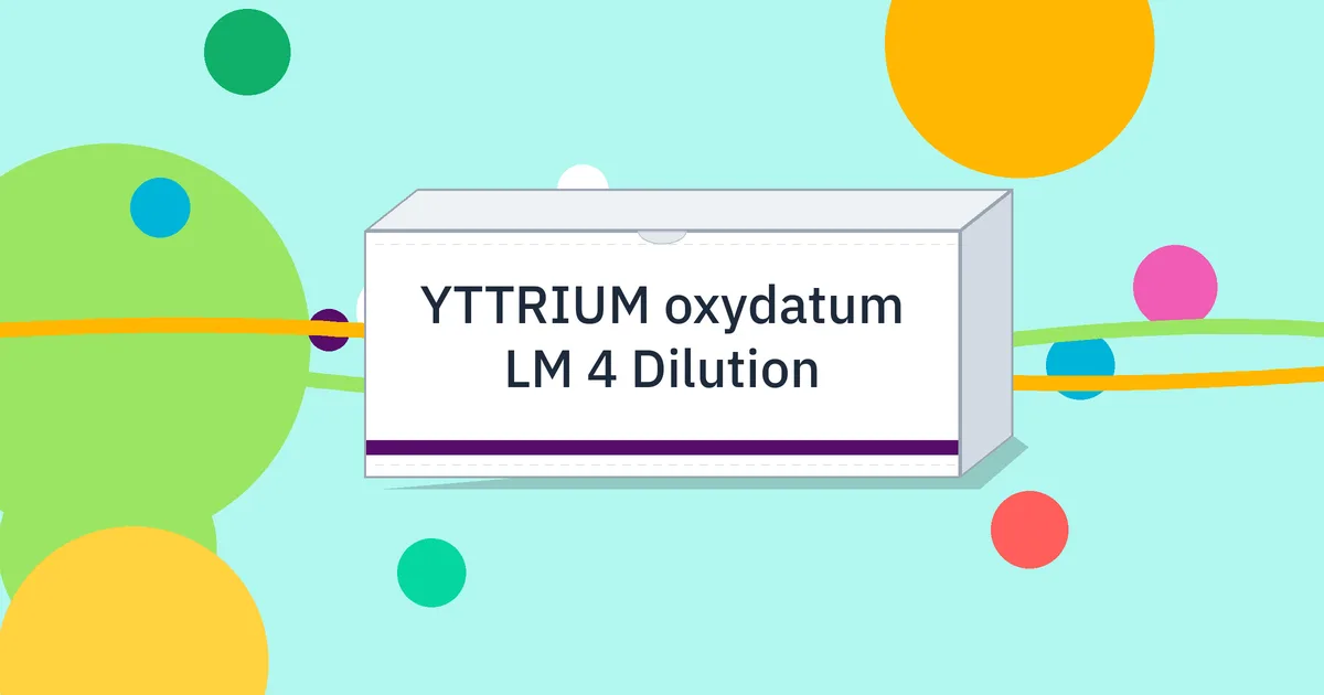 Symbolbild: Packung mit der Aufschrift YTTRIUM oxydatum LM 4 Dilution (PZN 13287629) – Verfügbarkeit und Bezug in Apotheken in Frankfurt am Main