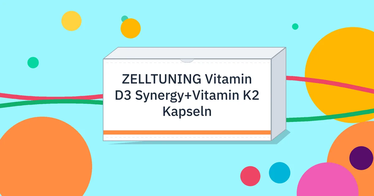 Symbolbild: Packung mit der Aufschrift ZELLTUNING Vitamin D3 Synergy+Vitamin K2 Kapseln (PZN 13985285) – Verfügbarkeit und Bezug in Apotheken in Frankfurt am Main
