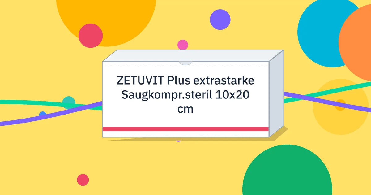 Symbolbild: Packung mit der Aufschrift ZETUVIT Plus extrastarke Saugkompr.steril 10x20 cm (PZN 11229970) – Verfügbarkeit und Bezug in Apotheken in Frankfurt am Main