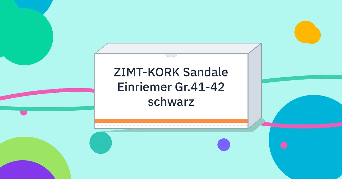 Symbolbild: Packung mit der Aufschrift ZIMT-KORK Sandale Einriemer Gr.41-42 schwarz (PZN 18390852) – Verfügbarkeit und Bezug in Apotheken in Frankfurt am Main