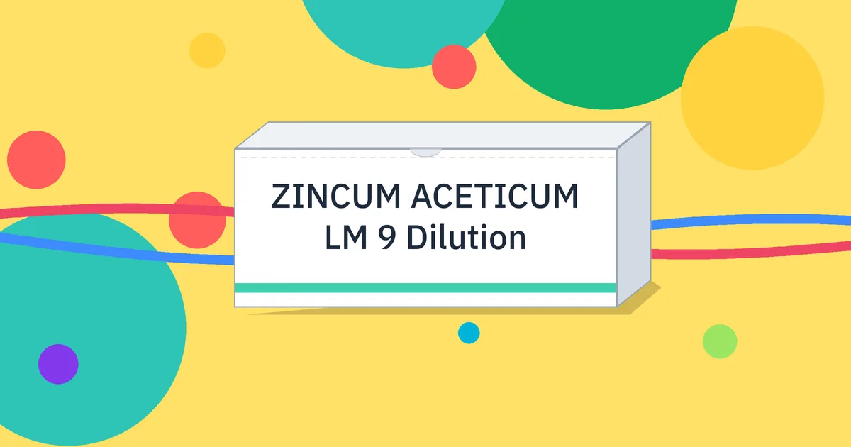 Symbolbild: Packung mit der Aufschrift ZINCUM ACETICUM LM 9 Dilution (PZN 13289545) – Verfügbarkeit und Bezug in Apotheken in Frankfurt am Main