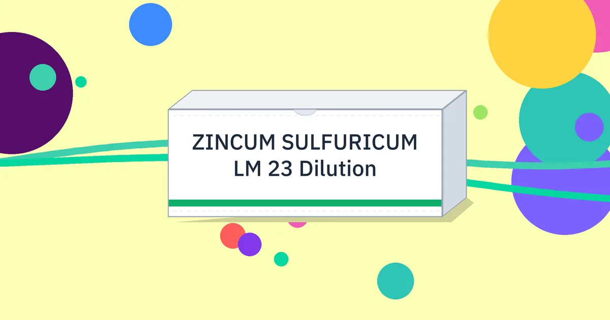 Symbolbild: Packung mit der Aufschrift ZINCUM SULFURICUM LM 23 Dilution (PZN 13300318) – Verfügbarkeit und Bezug in Apotheken in Frankfurt am Main