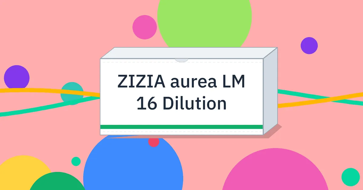 Symbolbild: Packung mit der Aufschrift ZIZIA aurea LM 16 Dilution (PZN 13303682) – Verfügbarkeit und Bezug in Apotheken in Frankfurt am Main