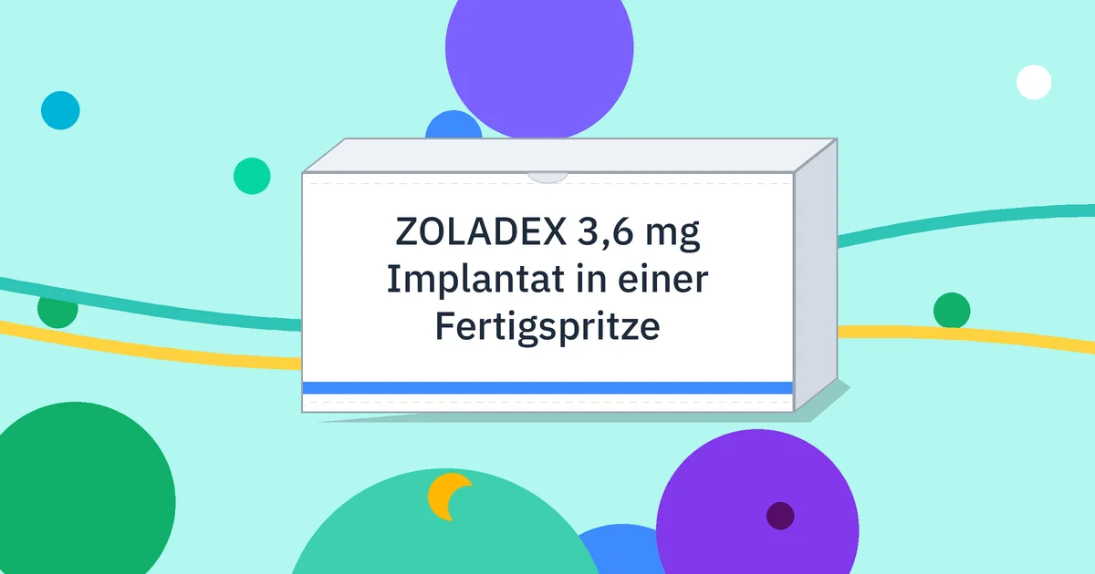 Symbolbild: Packung mit der Aufschrift ZOLADEX 3,6 mg Implantat in einer Fertigspritze (PZN 03569114) – Verfügbarkeit und Bezug in Apotheken in Frankfurt am Main
