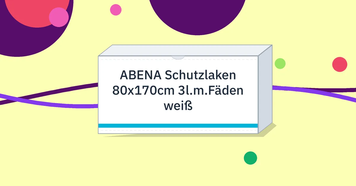 Symbolbild: Packung mit der Aufschrift ABENA Schutzlaken 80x170cm 3l.m.Fäden weiß (PZN 18780168) – Verfügbarkeit und Bezug in Apotheken in Frankfurt am Main