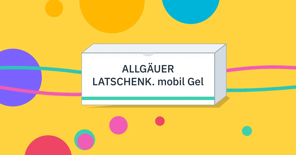 Symbolbild: Packung mit der Aufschrift ALLGÄUER LATSCHENK. mobil Gel (PZN 01778813) – Verfügbarkeit und Bezug in Apotheken in Frankfurt am Main