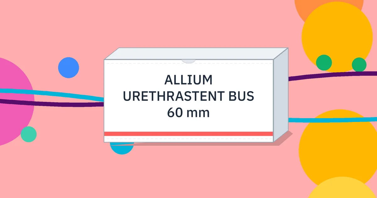 Symbolbild: Packung mit der Aufschrift ALLIUM URETHRASTENT BUS 60 mm (PZN 10982122) – Verfügbarkeit und Bezug in Apotheken in Frankfurt am Main