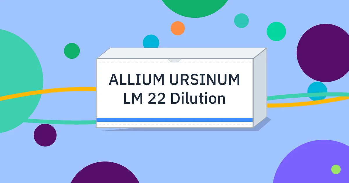 Symbolbild: Packung mit der Aufschrift ALLIUM URSINUM LM 22 Dilution (PZN 12757205) – Verfügbarkeit und Bezug in Apotheken in Frankfurt am Main