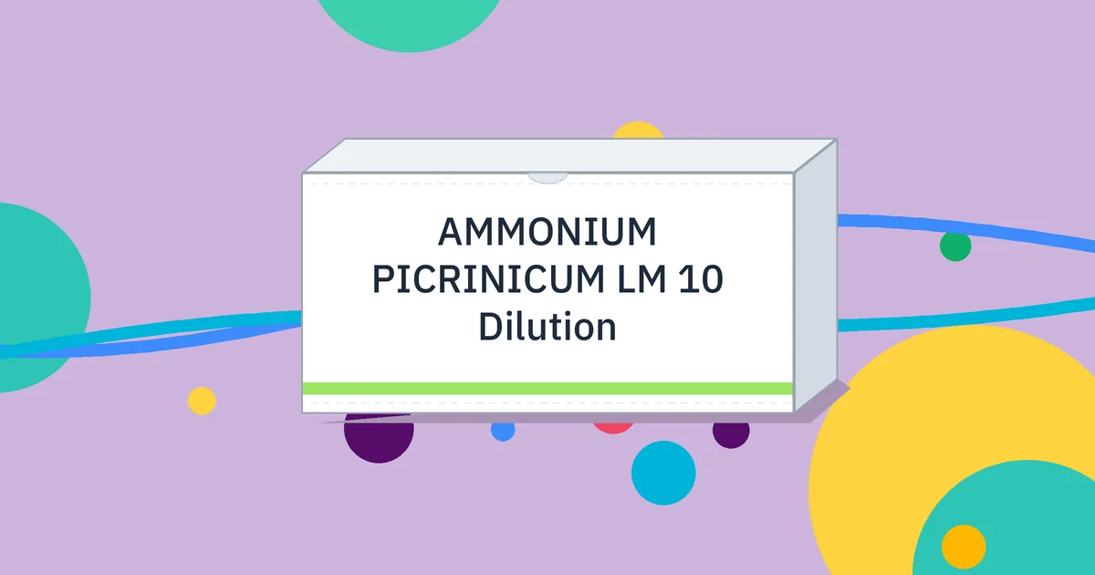 Symbolbild: Packung mit der Aufschrift AMMONIUM PICRINICUM LM 10 Dilution (PZN 13322722) – Verfügbarkeit und Bezug in Apotheken in Frankfurt am Main