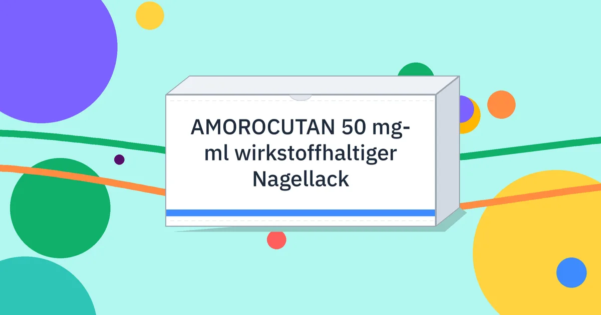 Symbolbild: Packung mit der Aufschrift AMOROCUTAN 50 mg-ml wirkstoffhaltiger Nagellack (PZN 10050559) – Verfügbarkeit und Bezug in Apotheken in Frankfurt am Main