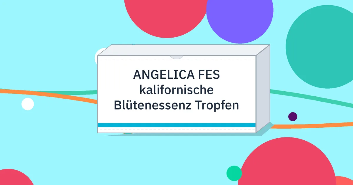 Symbolbild: Packung mit der Aufschrift ANGELICA FES kalifornische Blütenessenz Tropfen (PZN 09171909) – Verfügbarkeit und Bezug in Apotheken in Frankfurt am Main