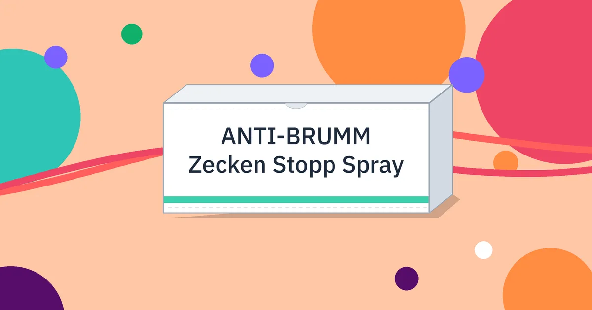 Symbolbild: Packung mit der Aufschrift ANTI-BRUMM Zecken Stopp Spray (PZN 09373671) – Verfügbarkeit und Bezug in Apotheken in Frankfurt am Main