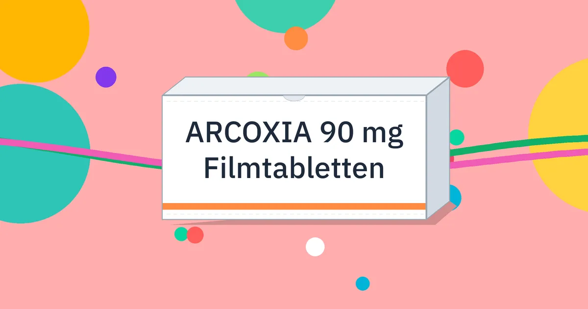 Symbolbild: Packung mit der Aufschrift ARCOXIA 90 mg Filmtabletten (PZN 09423707) – Verfügbarkeit und Bezug in Apotheken in Frankfurt am Main