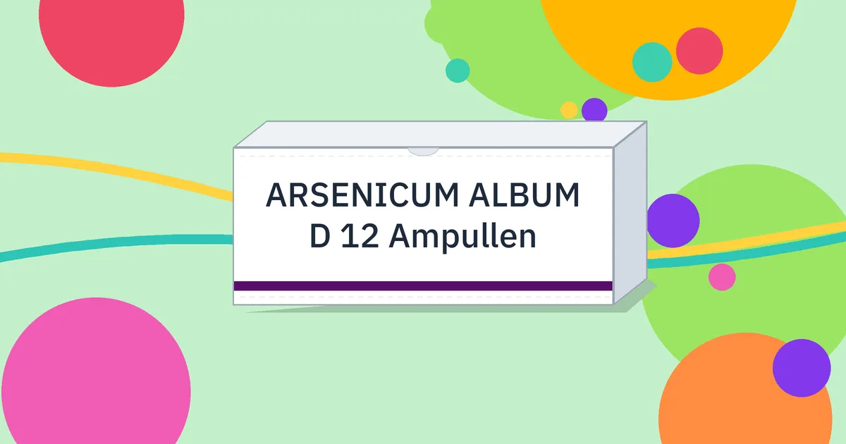 Symbolbild: Packung mit der Aufschrift ARSENICUM ALBUM D 12 Ampullen (PZN 11704230) – Verfügbarkeit und Bezug in Apotheken in Frankfurt am Main
