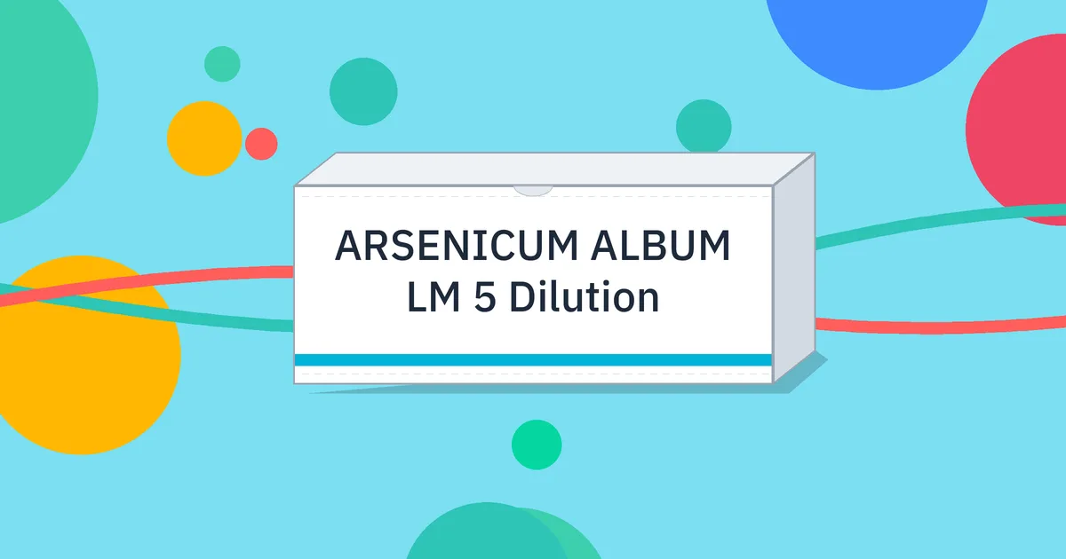 Symbolbild: Packung mit der Aufschrift ARSENICUM ALBUM LM 5 Dilution (PZN 12770803) – Verfügbarkeit und Bezug in Apotheken in Frankfurt am Main