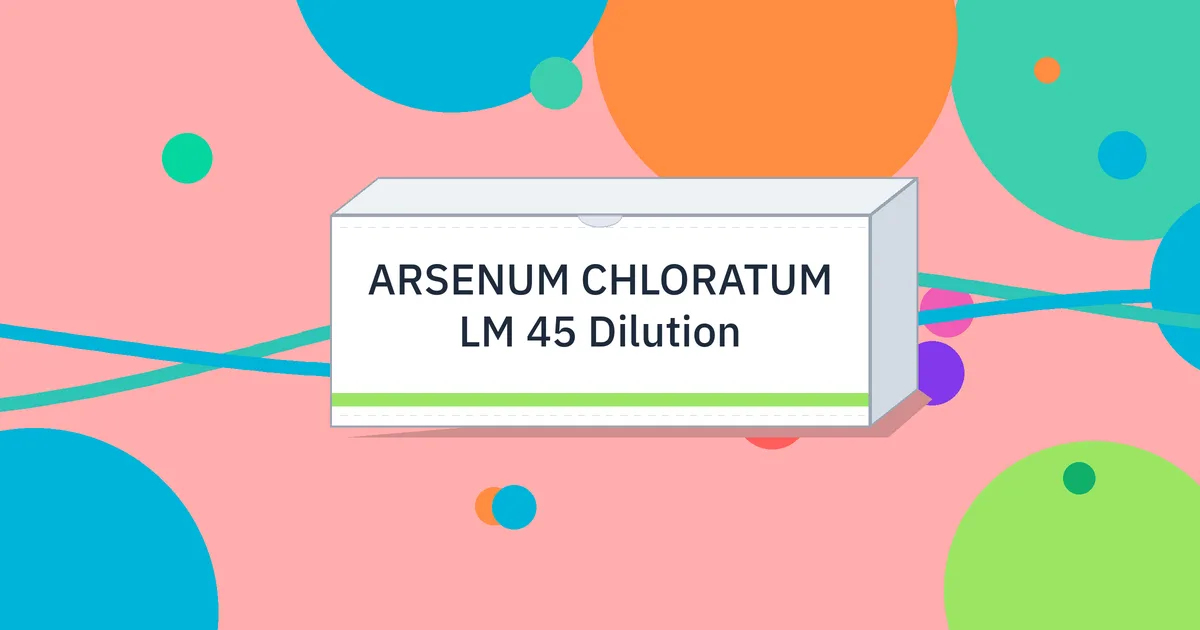 Symbolbild: Packung mit der Aufschrift ARSENUM CHLORATUM LM 45 Dilution (PZN 12772015) – Verfügbarkeit und Bezug in Apotheken in Frankfurt am Main